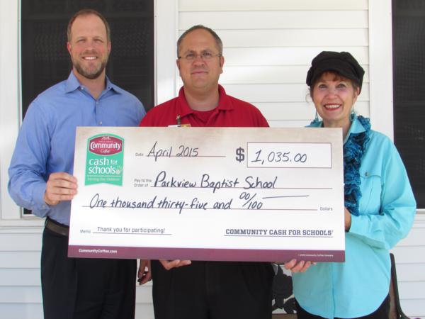 Cash For Schools Check Presentation - Parkview Baptist SchoolParkview ...