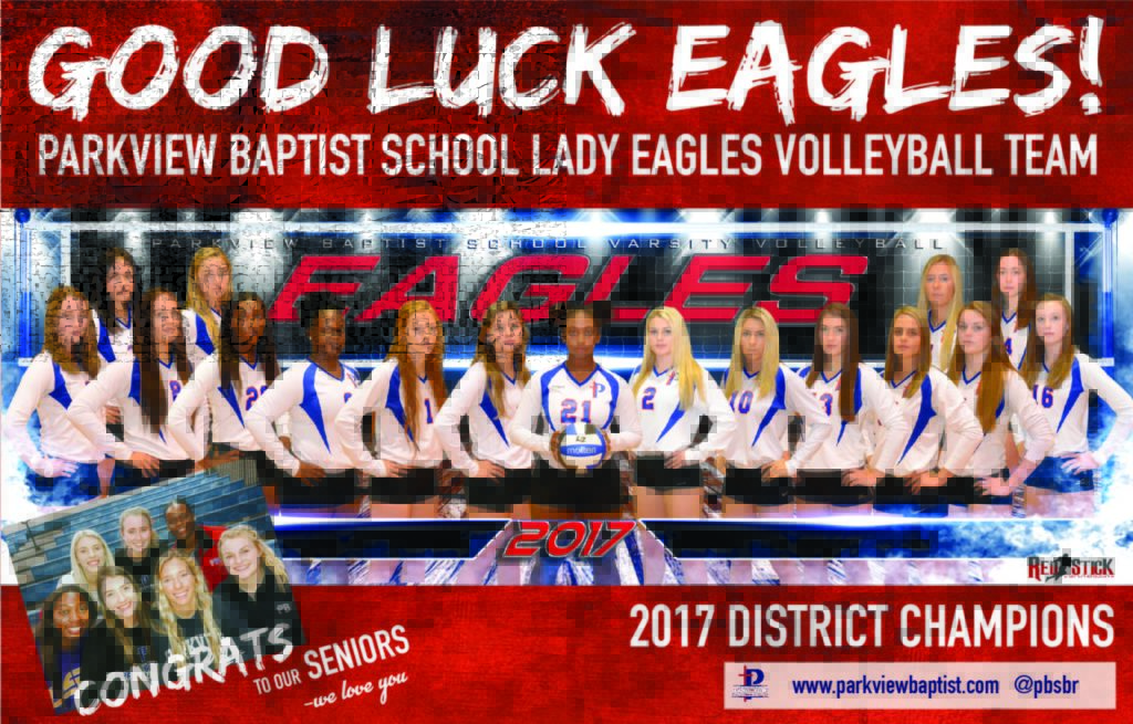 District Champion Lady Eagles Volleyball Team - Parkview Baptist ...