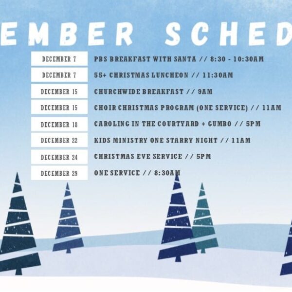 2019 PBC Holiday Schedule - Parkview Baptist SchoolParkview Baptist School