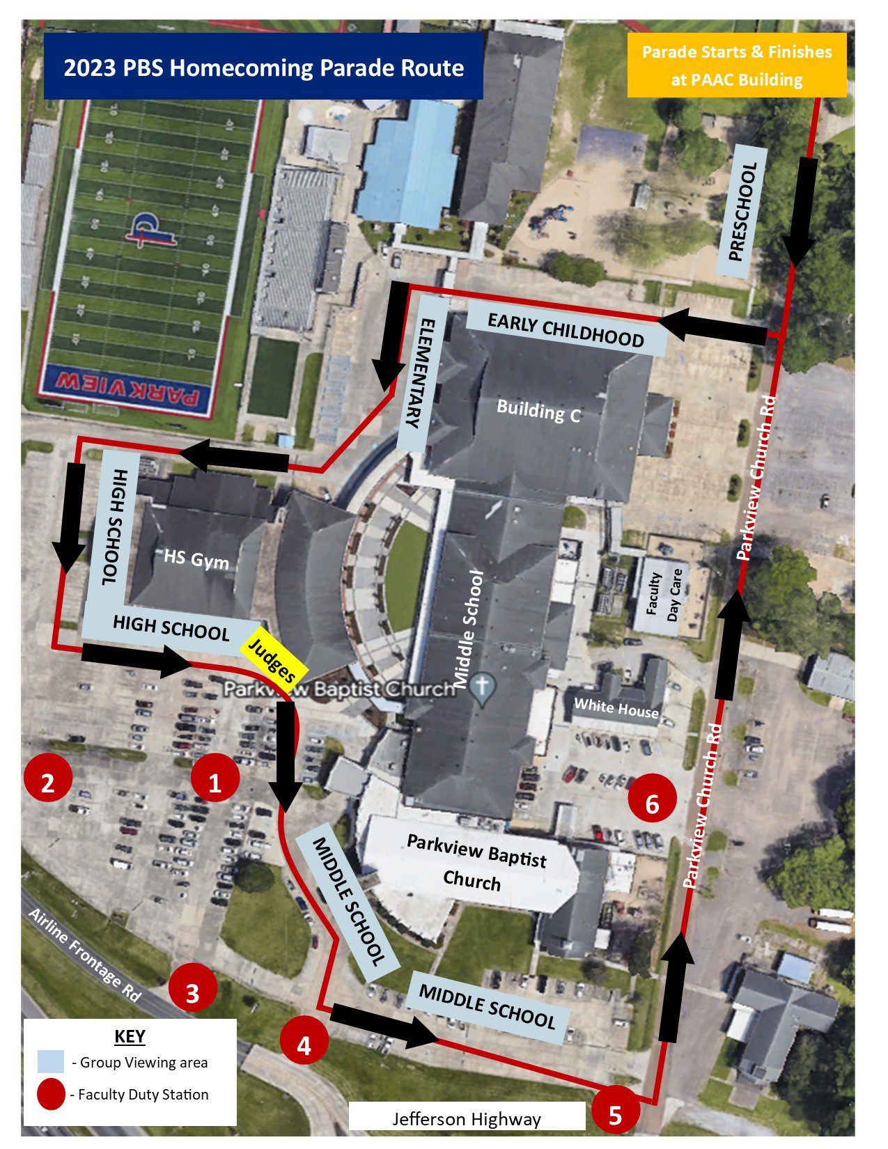 2023-Parade-Route-Map-revised - Parkview Baptist SchoolParkview Baptist ...